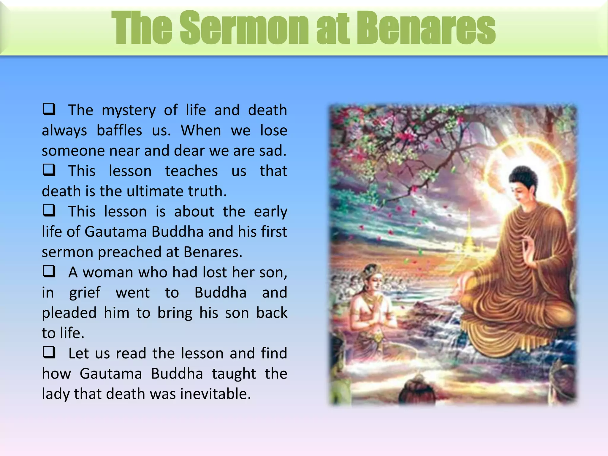 Sermon at benares | PPTX