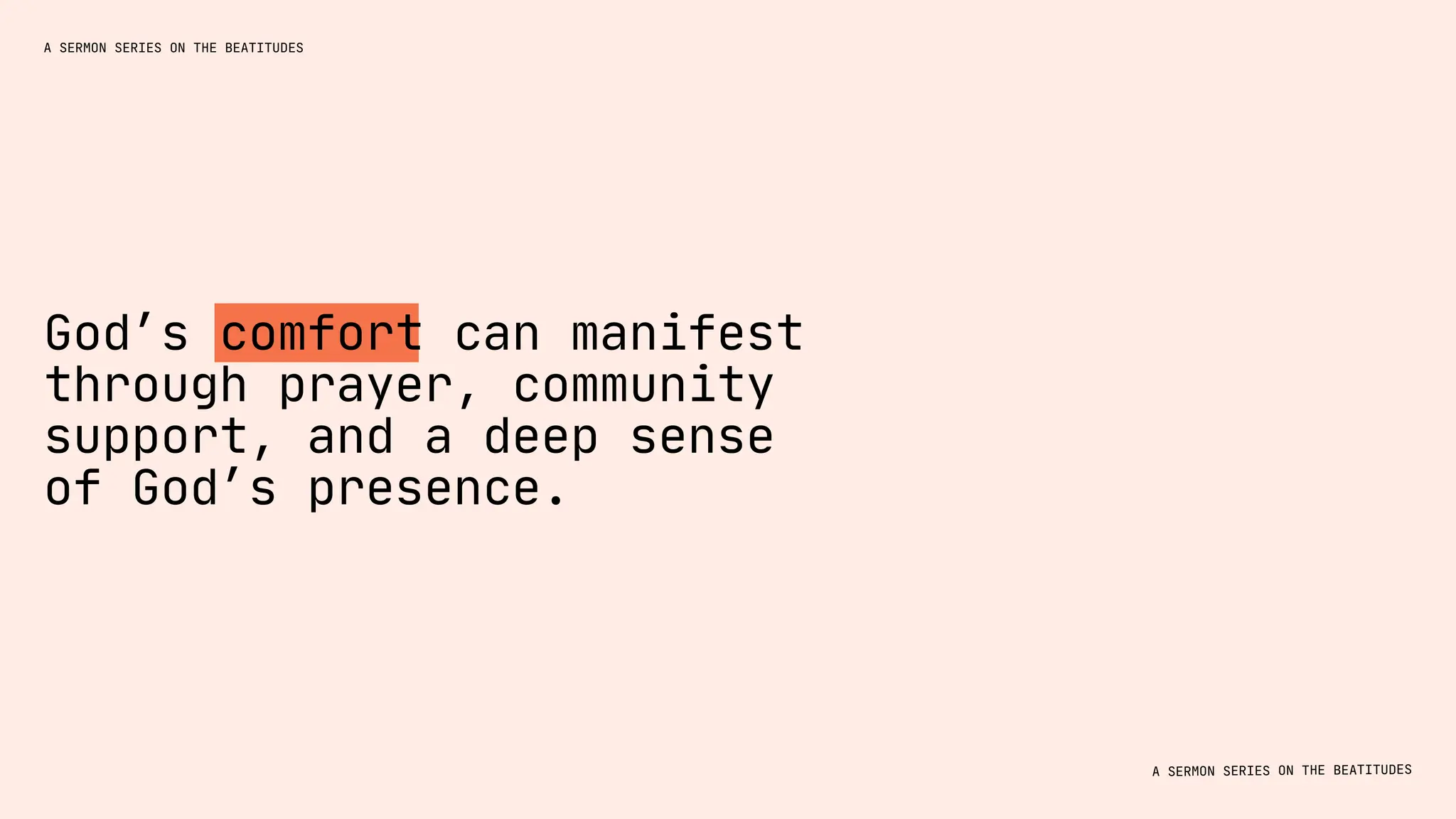 sermon series presentation template orange and cream | PDF