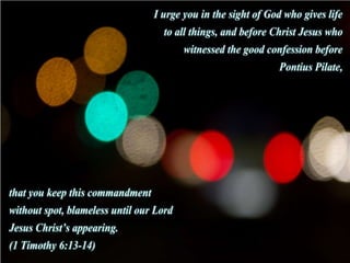 Church Sermon: I Charge You | PPT