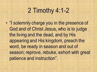 Church Sermon: I Charge You | PPT