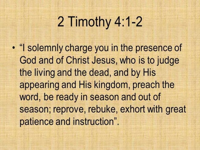 Church Sermon: I Charge You | PPT