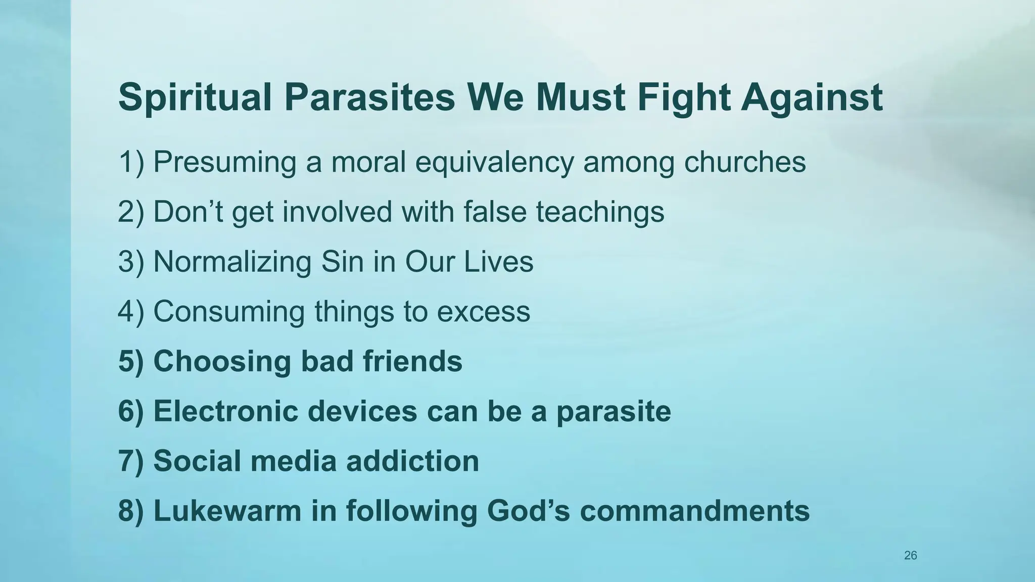 Sermon -- Getting Rid of Spiritual Parasites | PPTX