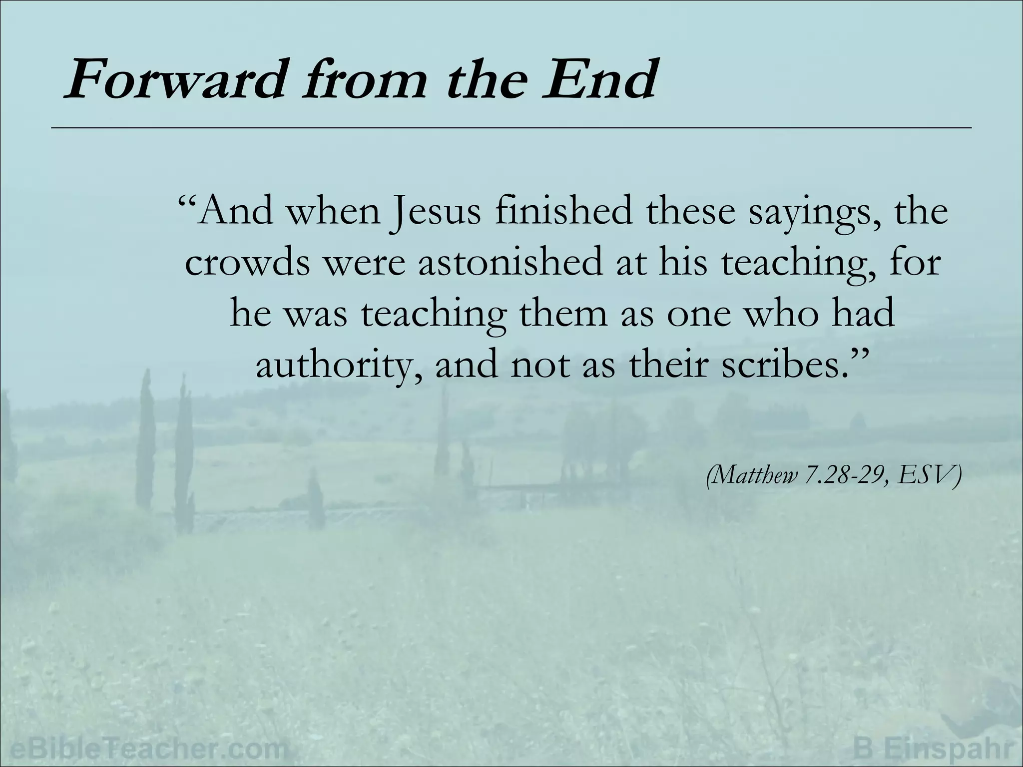 Sermon On The Mount Overview | PPT