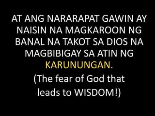 Church Sermon: Wisdom for Life - Part 1 | PPTX