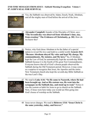 Sermon 07 god's seal for survival | DOC