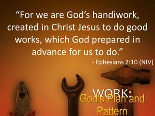 Work: God's Plan and Pattern Sermon 8-30-15 | PDF