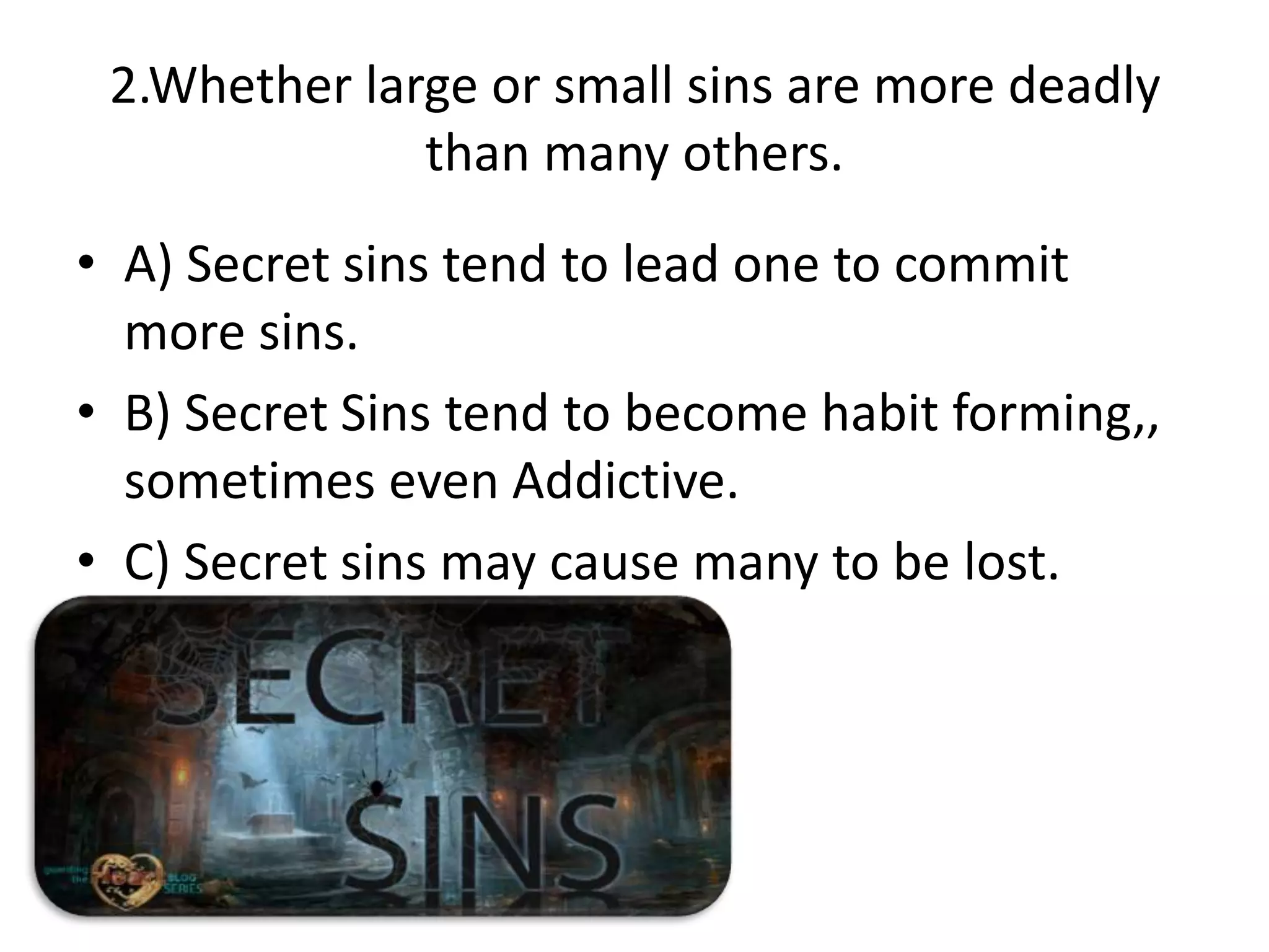 Secret Sins - Christian Sermon. | PPTX | Christianity | Religion ...