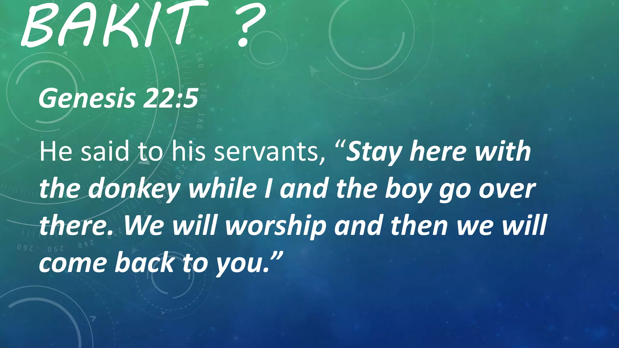 Church Sermon: BAKIT? (Worship Series) | PPT