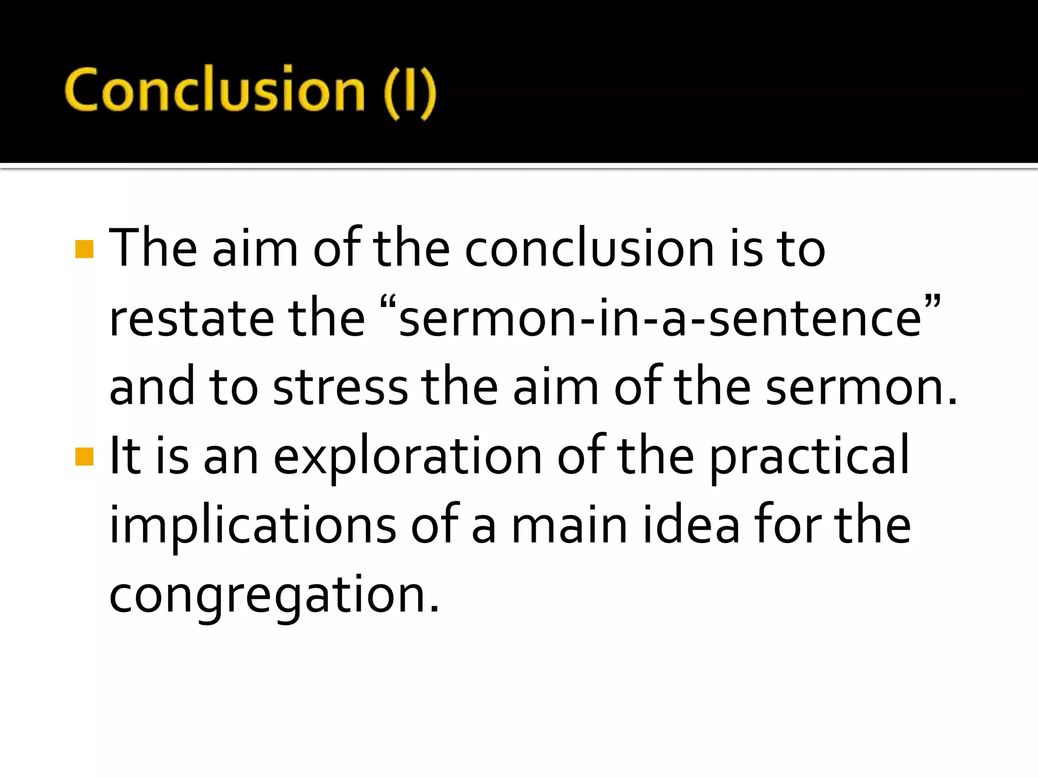 Basic Sermon Design: The Sermon Outline | PPTX