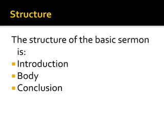 Basic Sermon Design: The Sermon Outline | PPTX