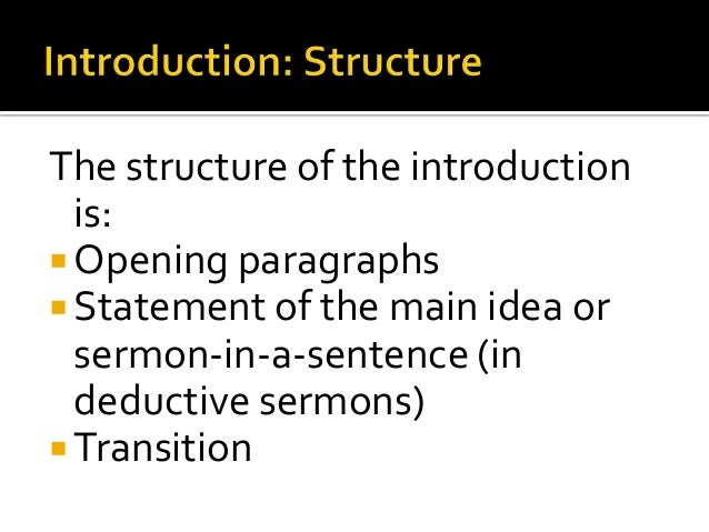 Basic Sermon Design: The Sermon Outline