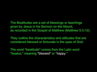 Sermon DP & Beatitudes Part 1of2 | PDF