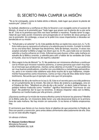Grandes textos de la Biblia | Sermones misioneros 2024 | Heyssen ...