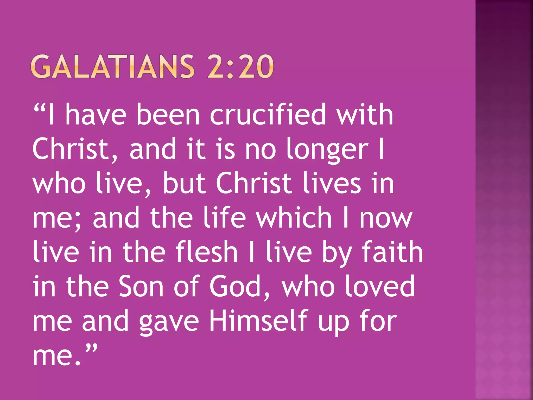 Sermon Living the Crucified Life Wordcomm | PPT
