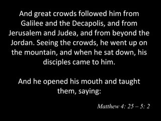 The Beatitudes - Part 1 | PPT