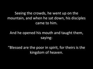 The Beatitudes - Part 1 | PPT