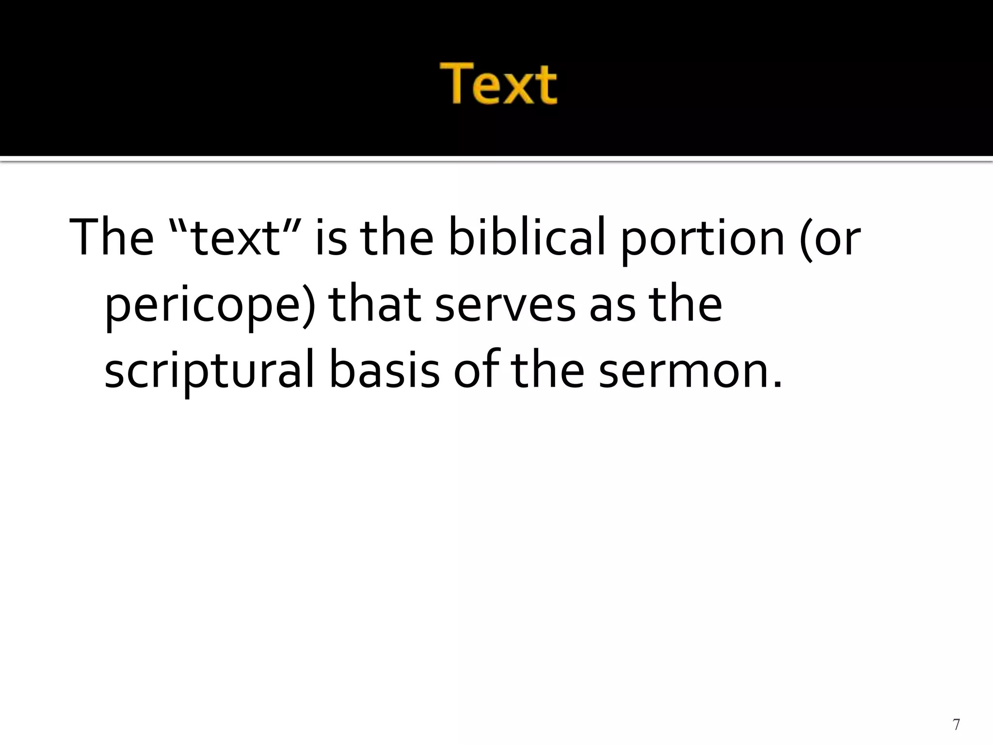 Sermon Rudiments: Basic Sermon Design | PPT