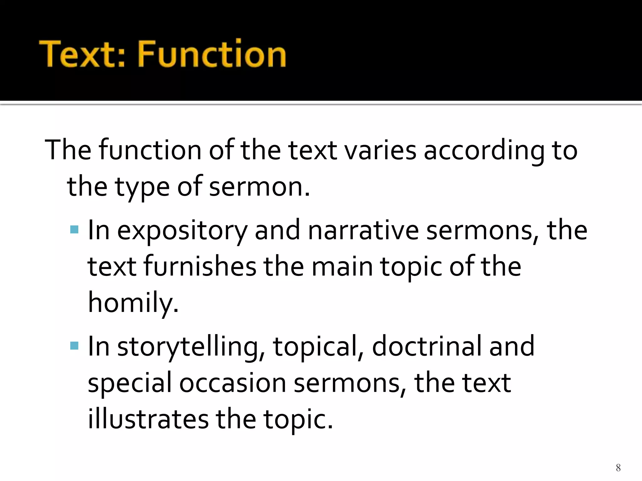 Sermon Rudiments: Basic Sermon Design | PPT