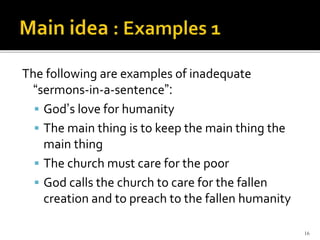 Sermon Rudiments: Basic Sermon Design | PPTX