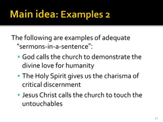 Sermon Rudiments: Basic Sermon Design | PPT
