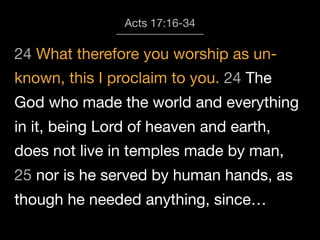 Sermon Slide Deck: "Jesus and the Resurrection" (Acts 17:16-34) | PPT