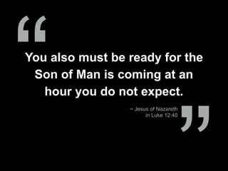 Sermon Slide Deck: "Living in Light of Eternity" (Luke 12:41-48) | PPT