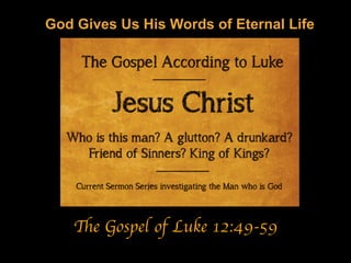 Sermon Slide Deck: "Reality Check(s) Ahead" (Luke 12:49-59) | PDF