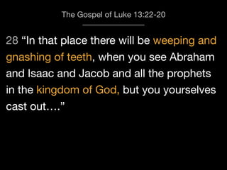 Sermon Slide Deck: "Salvation's Narrow Door" (Luke 13:22-30) | PDF