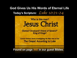 Sermon Slide Deck: "The Gift Spiritual Insight" (Luke 10:21:24) | PPT