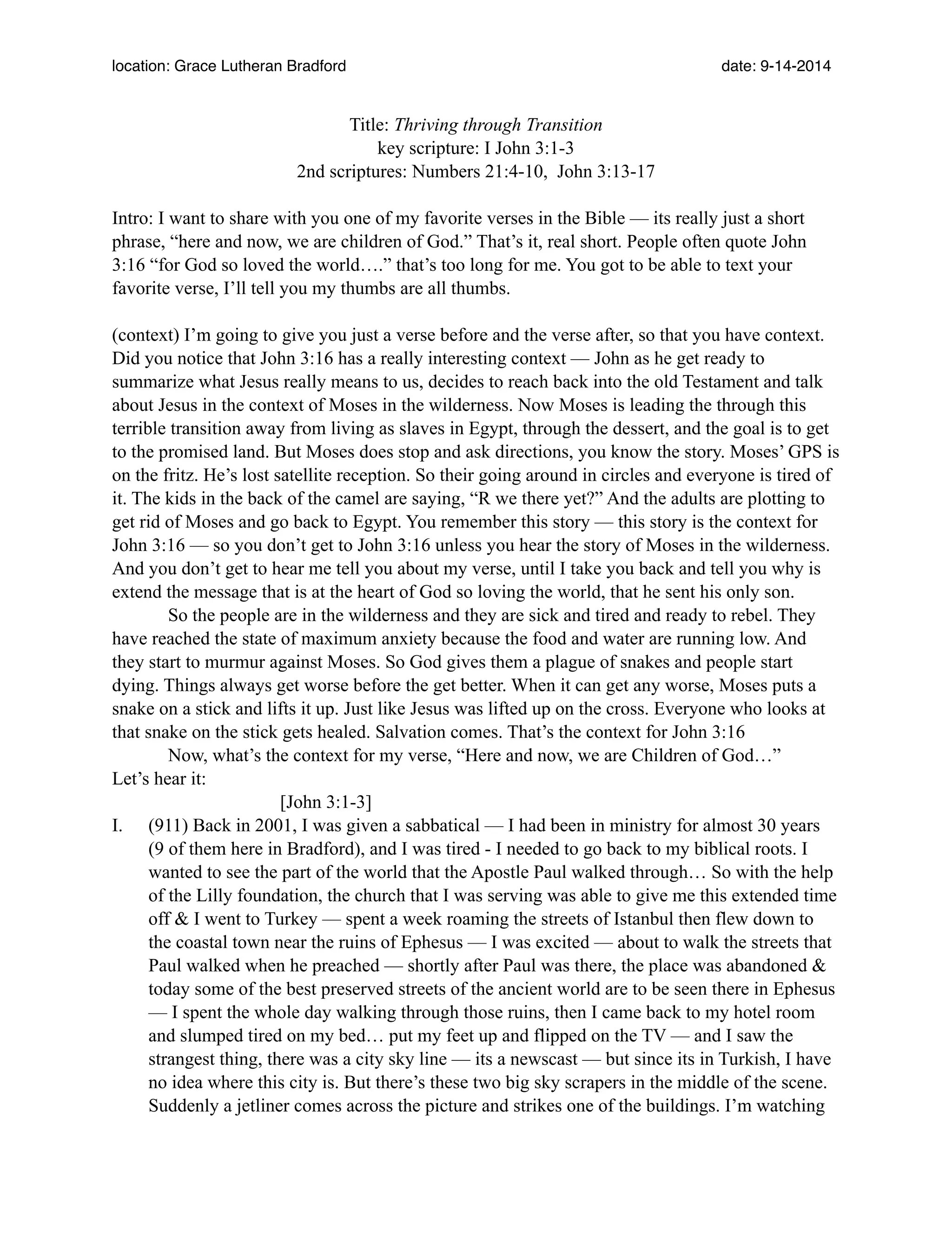 Sermon thriving through transition | PDF