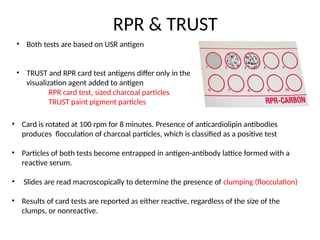SEROLOGY AND DIAGNOSIS OF SYPHILIS EXPLAINED | PPTX