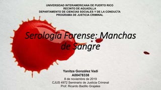 Serologia forense | PPTX
