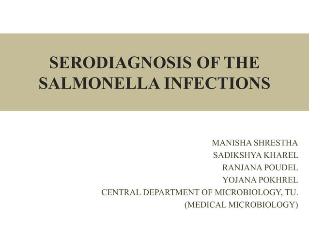 Serological tests-for-the-diagnosis-of-salmonella | PPTX | Infectious ...