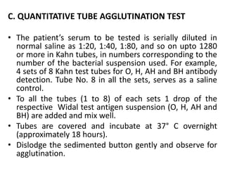 Serological tests-for-the-diagnosis-of-salmonella | PPTX