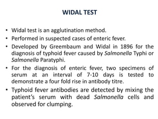 Serological tests-for-the-diagnosis-of-salmonella | PPTX