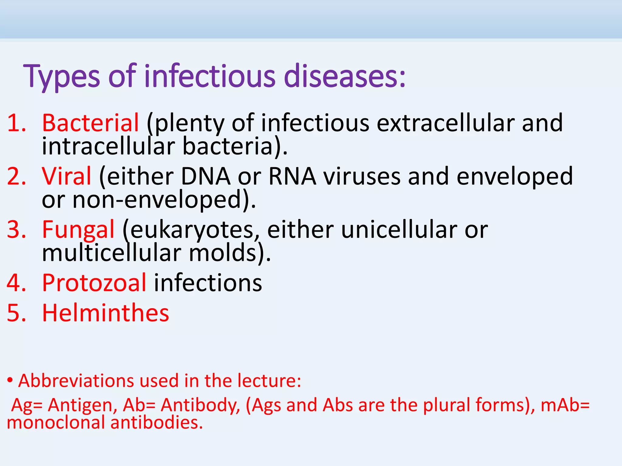 Serological Diagnosis of Infectious Diseases | PPTX