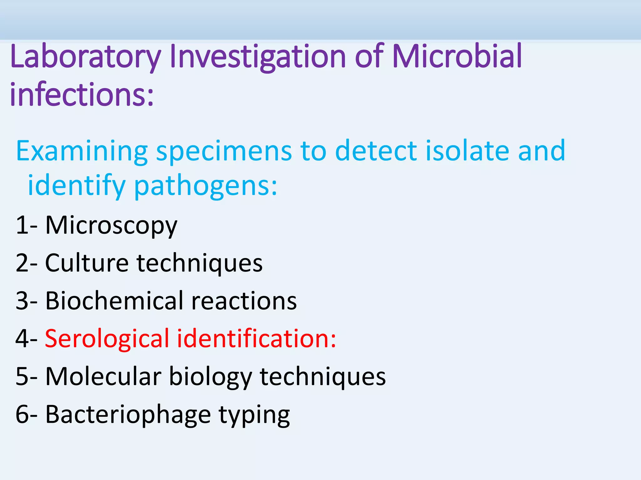 Serological Diagnosis of Infectious Diseases | PPTX