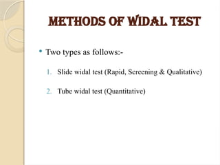 Serological test as widal for diagnosis of disease.pptx
