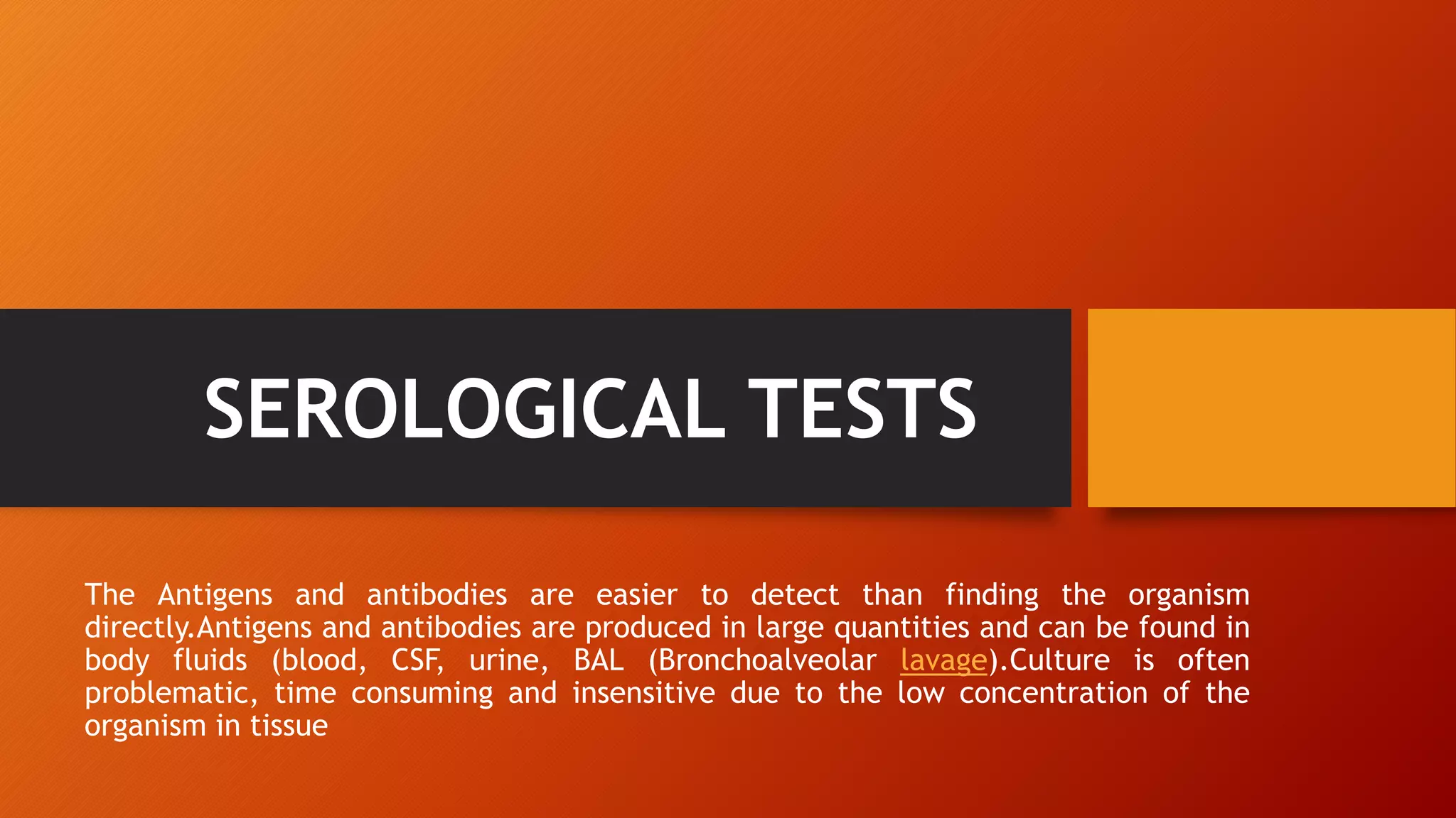 Serological test for fungi | PPTX