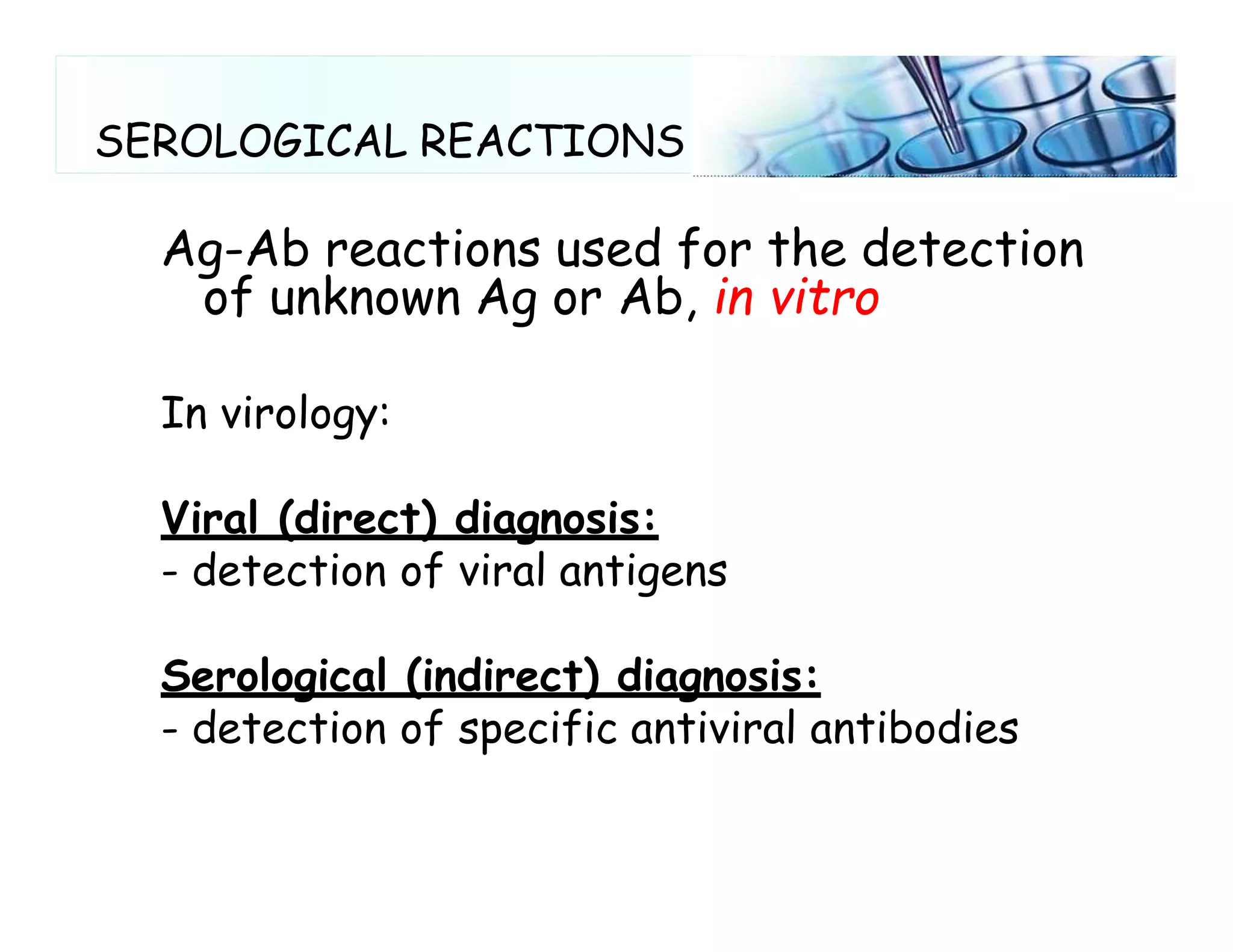 Serological test for virus identification | PPTX