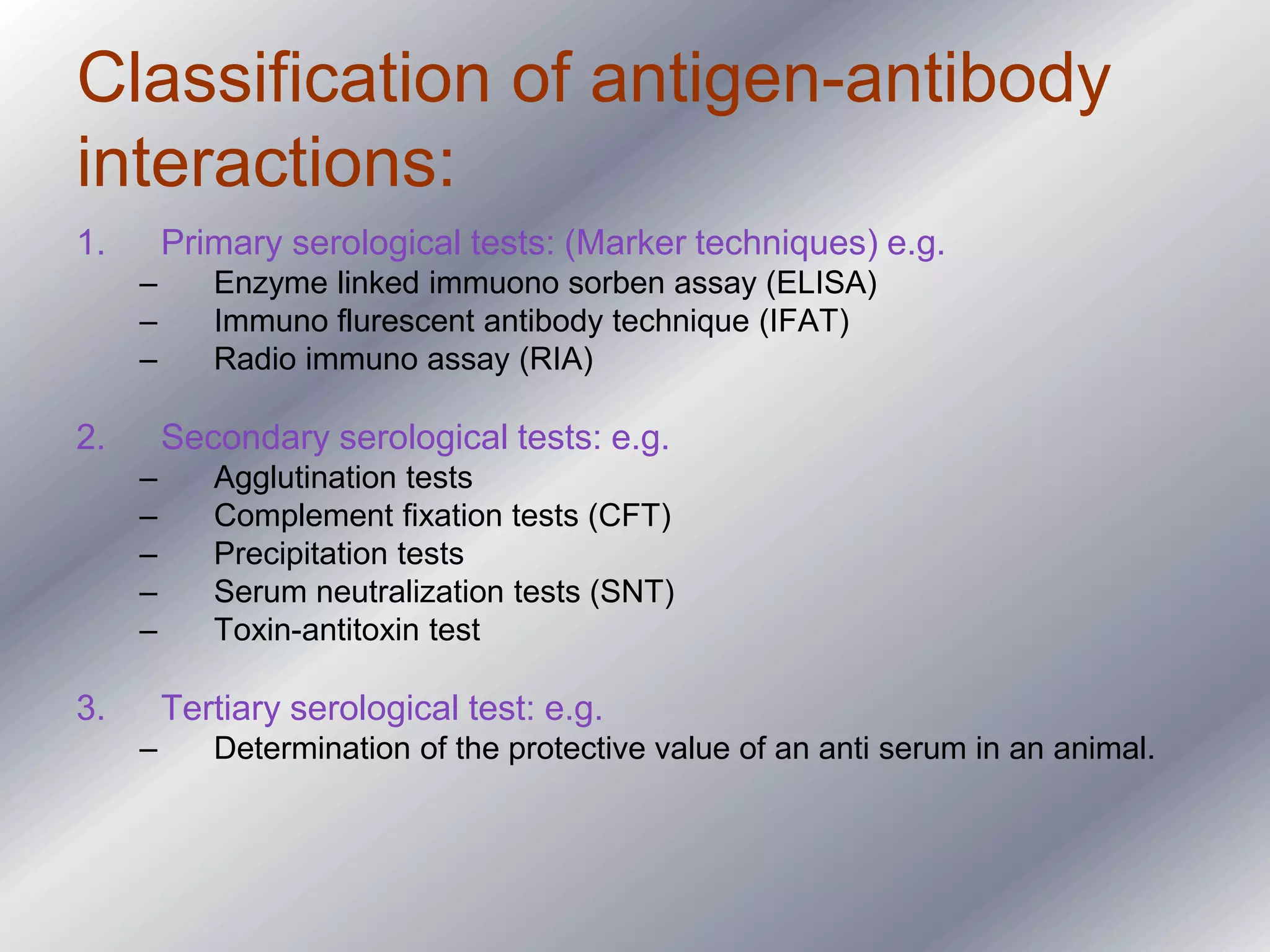 Serological tests | PDF