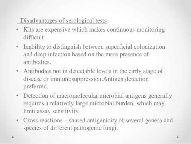 Serological tests in mycology