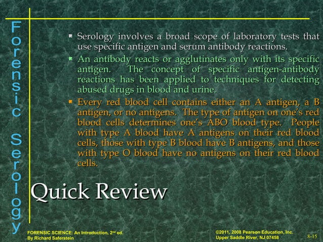 Serology and its Applications in Forensics | PDF