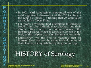 Serology and its Applications in Forensics | PDF