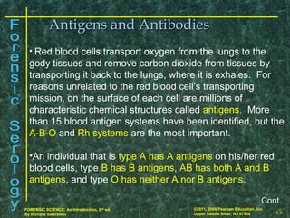 Serology and its Applications in Forensics | PDF