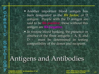 Serology and its Applications in Forensics | PDF