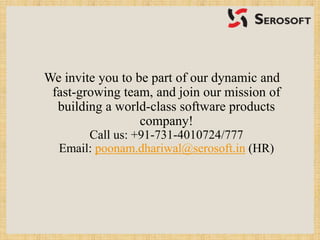 Serosoft Presentation - Prospective Joinees | PDF | Large Business ...