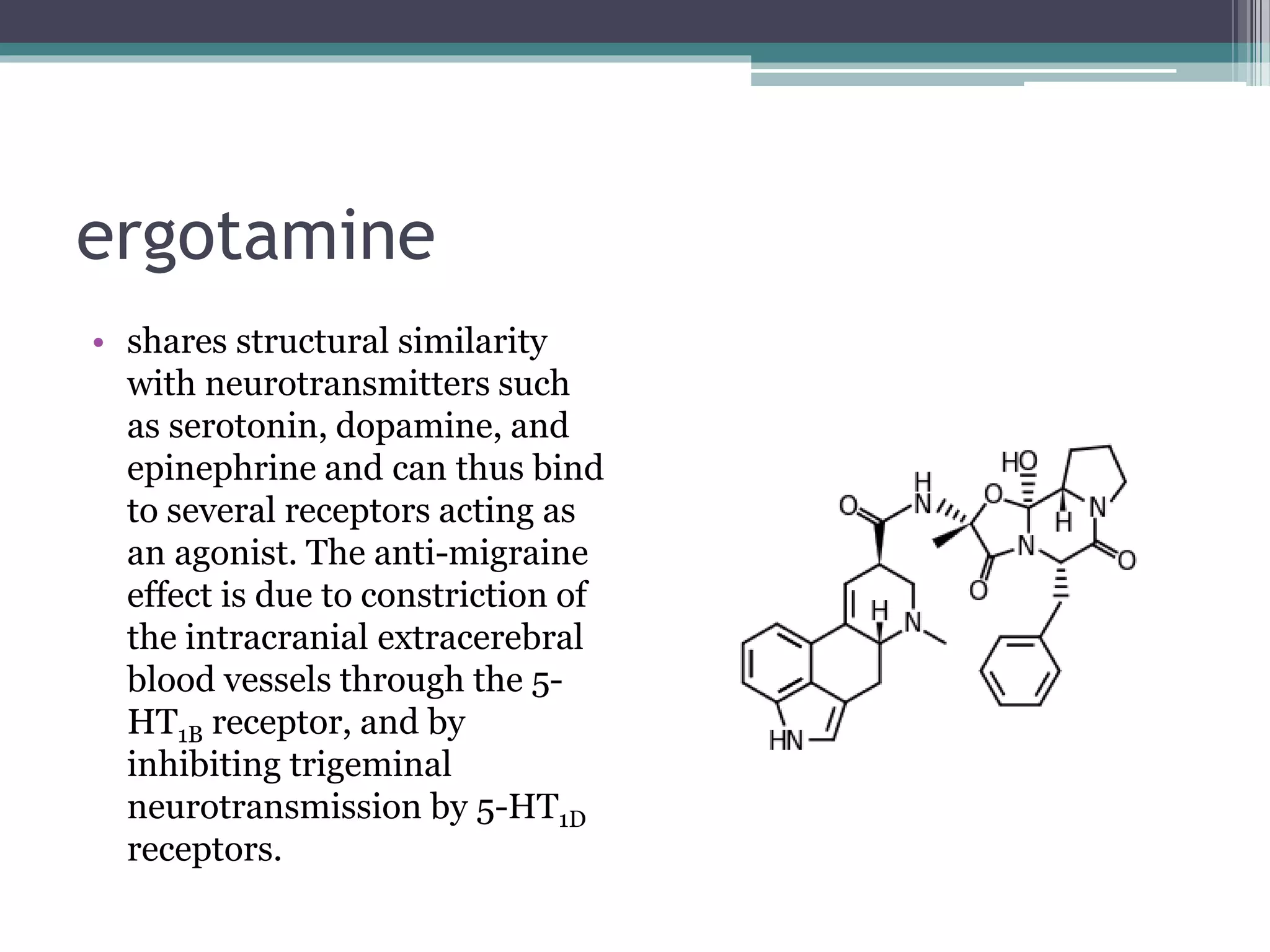 Serotonin; receptors, function and chemistry | PPT