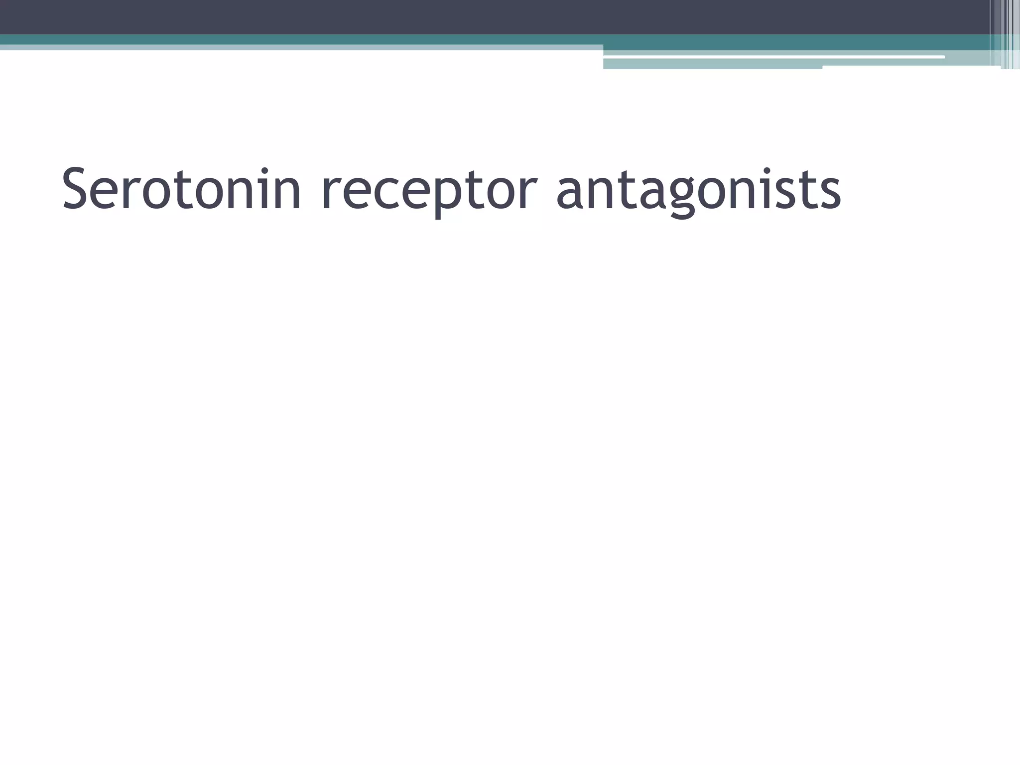 Serotonin; receptors, function and chemistry | PPT