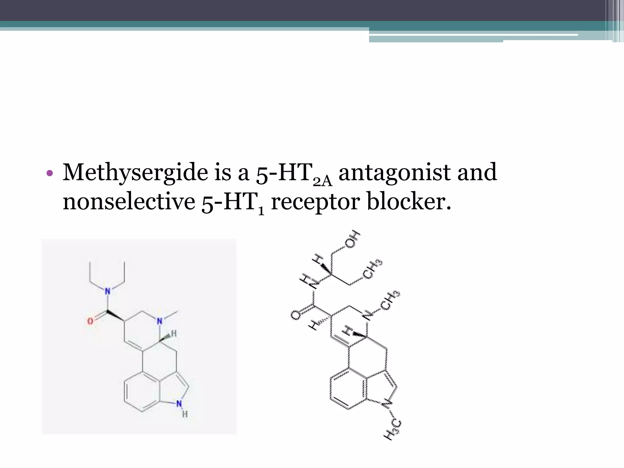 Serotonin; receptors, function and chemistry | PPT